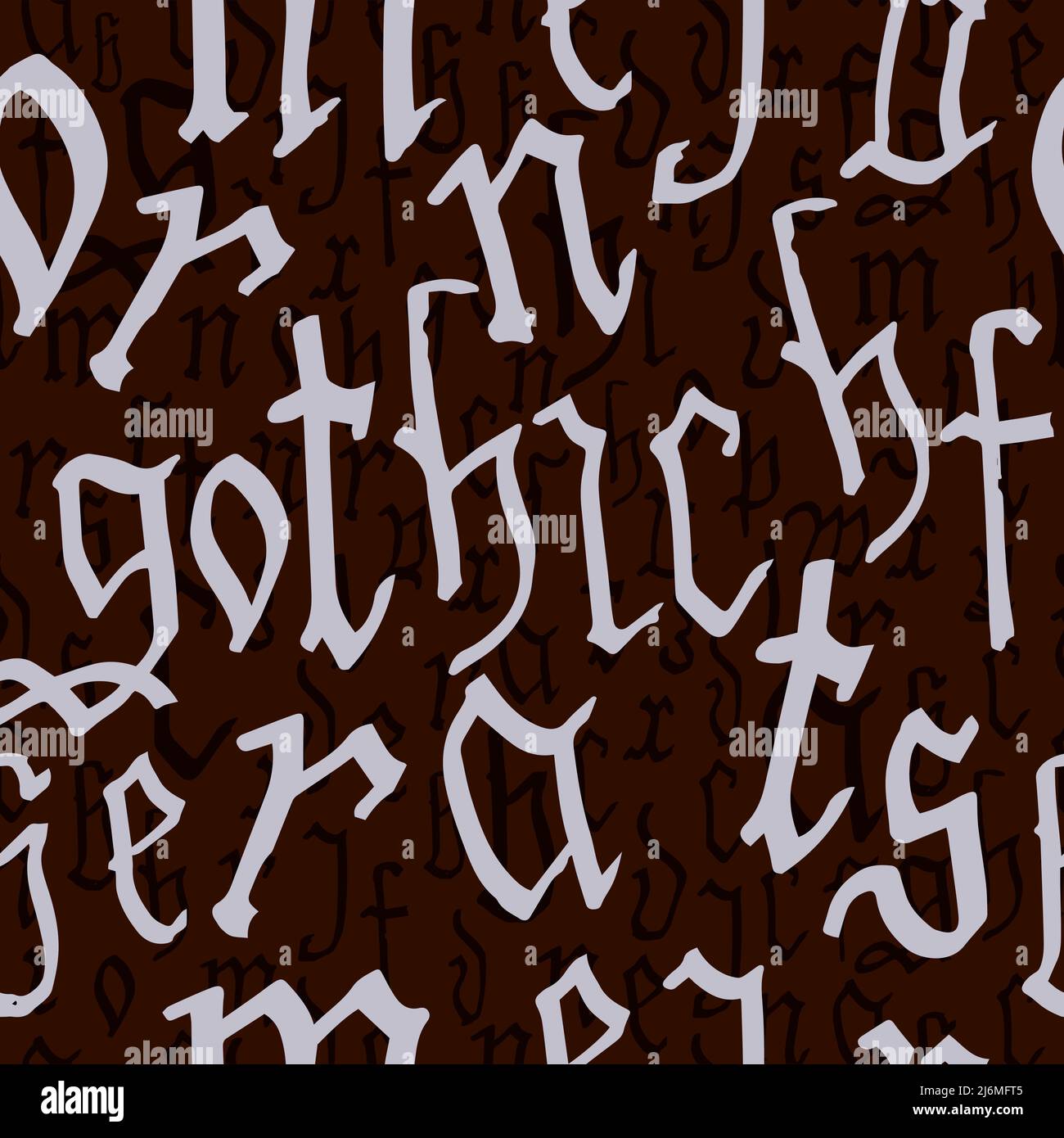 Gothic alphabet pattern seamless, calligraphy, lettering. European ...