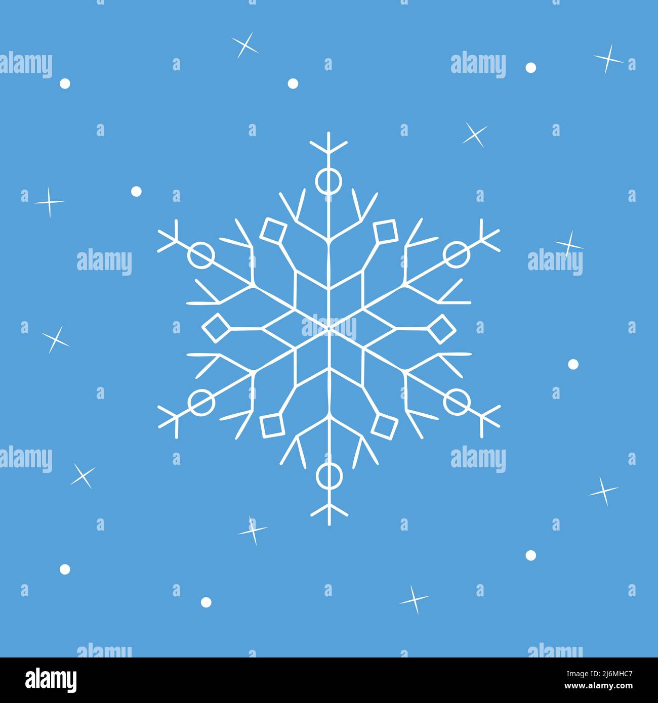 Snowflake winter. Design element. Flat vector illustration Stock Vector ...