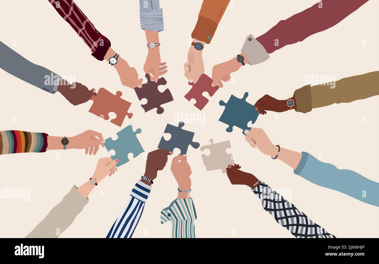 Hands holding arms ethnic groups Stock Vector Images - Alamy