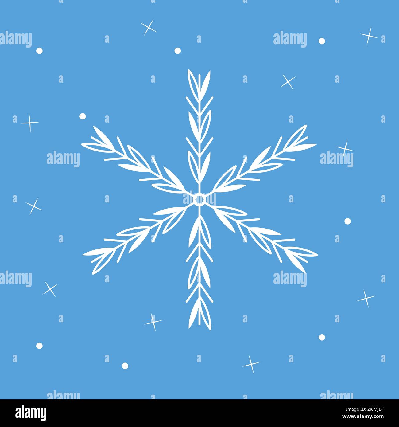 Snowflake winter. Design element. Flat vector illustration Stock Vector ...
