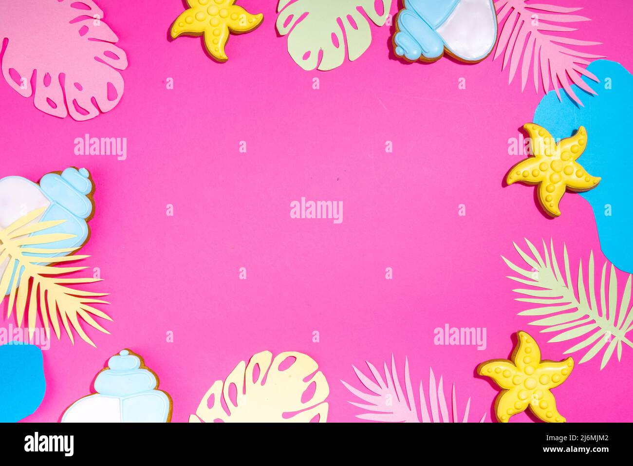 Summer trendy colorful background. Paper art minimal background with ...