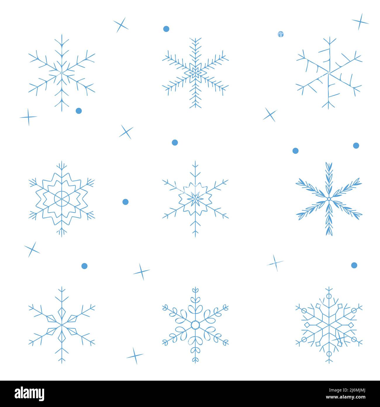 Set of snowflake winter. Design element. Flat vector illustration Stock ...