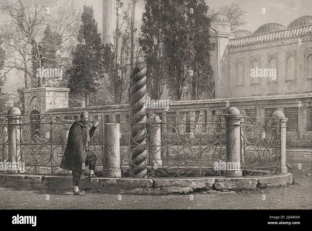 Turkey, Constantinople. Column called "Serpentine", in At Meidan Square ...