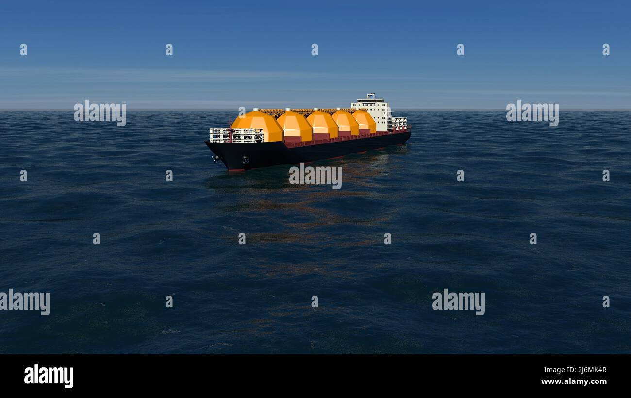 Floating regasification facility, regasification facility stationary in ...