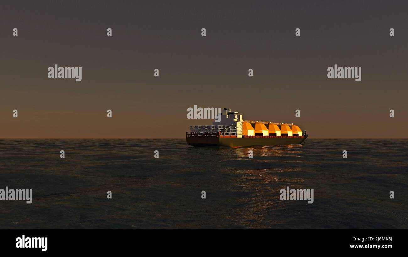 Floating regasification facility, regasification facility stationary in ...