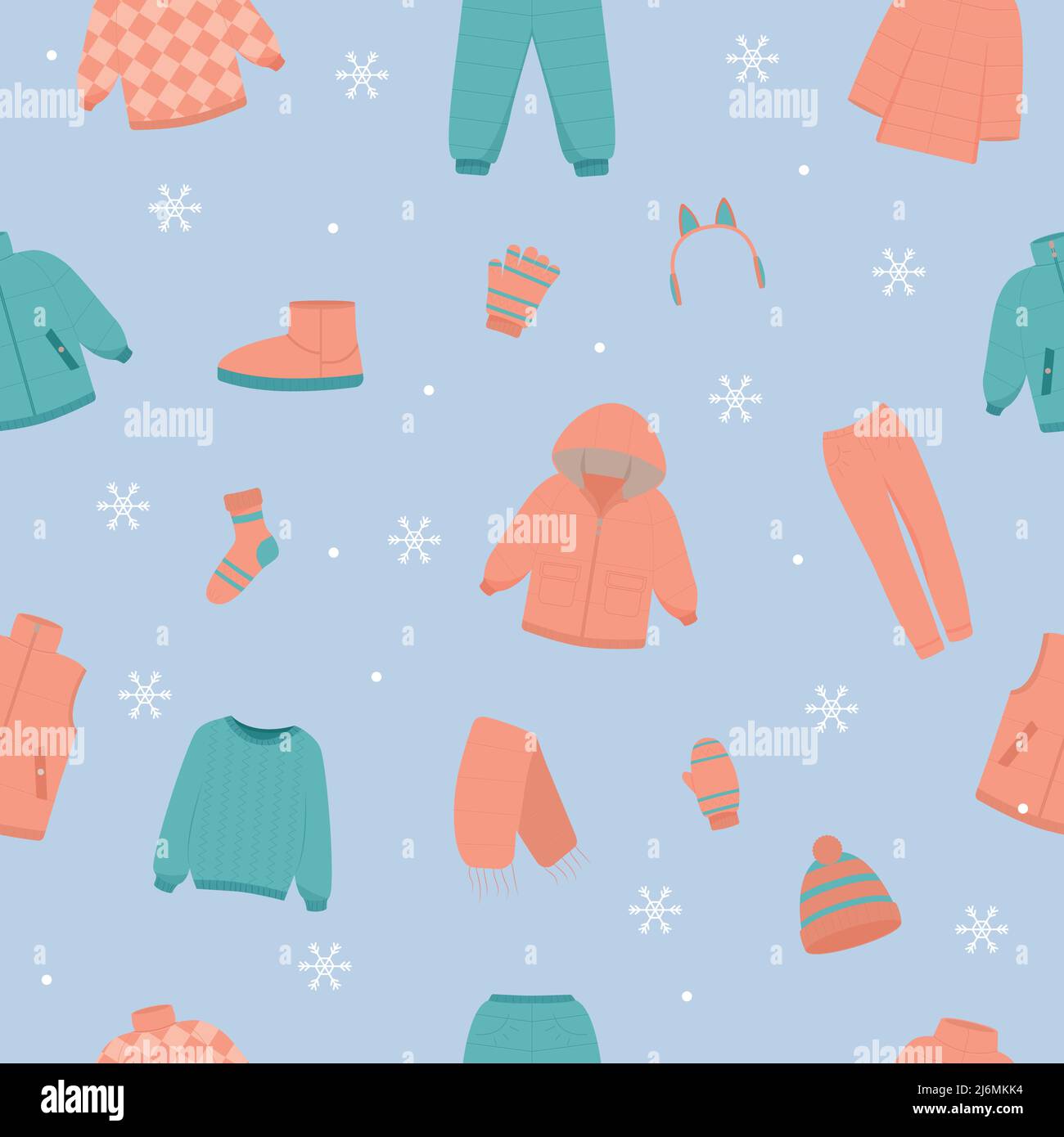 Beautiful winter clothing set, great design for any purposes. Flat ...