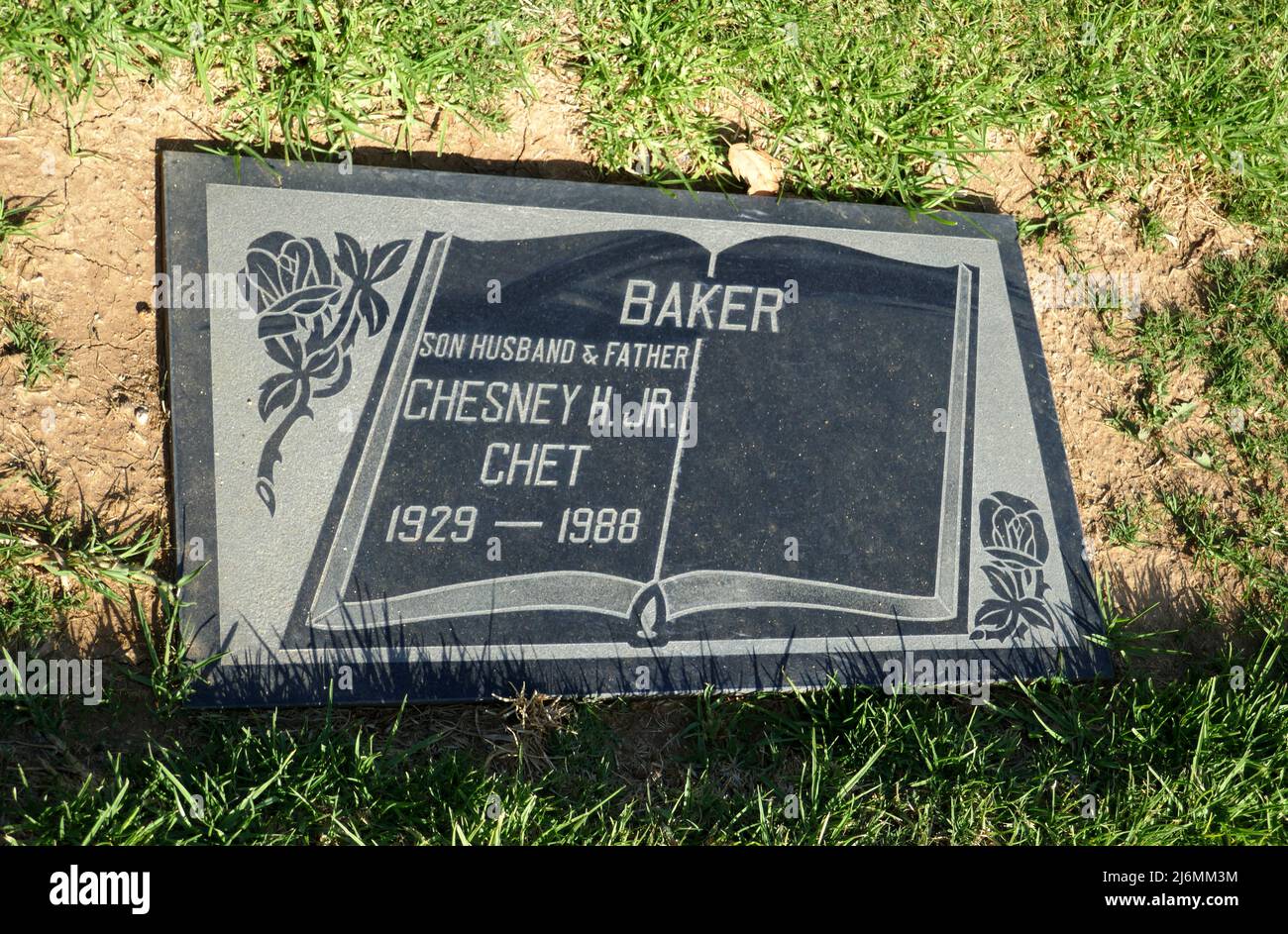 Inglewood, California, USA 29th April 2022 Musician Chet Baker's Grave ...
