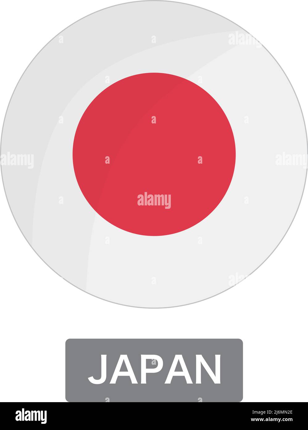 Modern Japanese flag icon. Editable vector Stock Vector Image & Art - Alamy