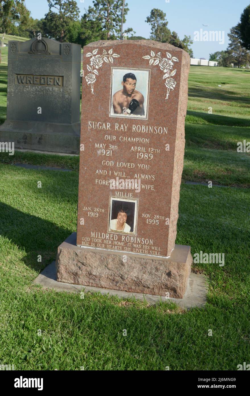 Inglewood, California, USA 29th April 2022 Boxer Sugar Ray Robinson's ...