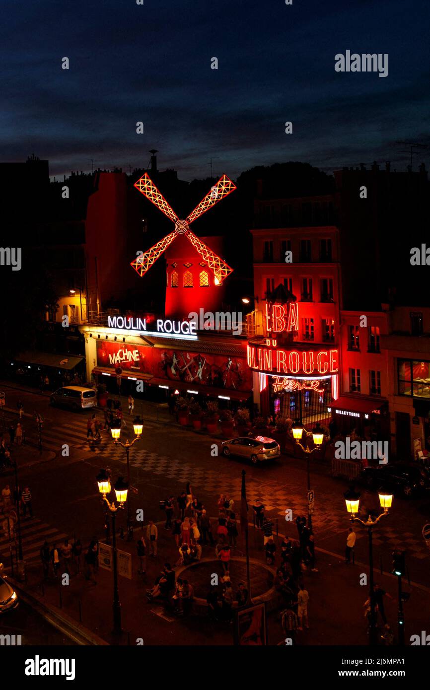 An outside general view of the Moulin Rouge cabaret in Paris, August 9 ...