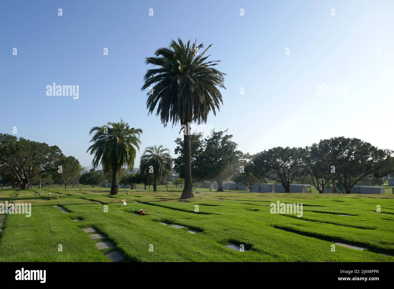 Inglewood, California, USA 29th April 2022 Inglewood Park Cemetery on ...
