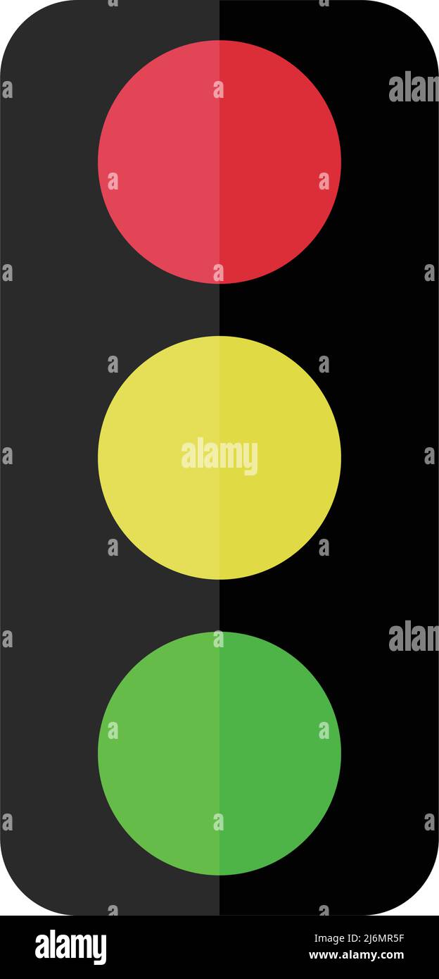 Illuminated traffic lights. Editable vectors Stock Vector Image & Art ...