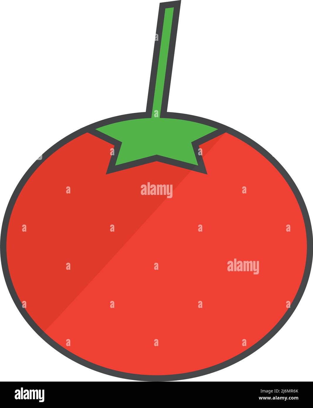 Vector illustration of a tomato. Editable vector Stock Vector Image ...