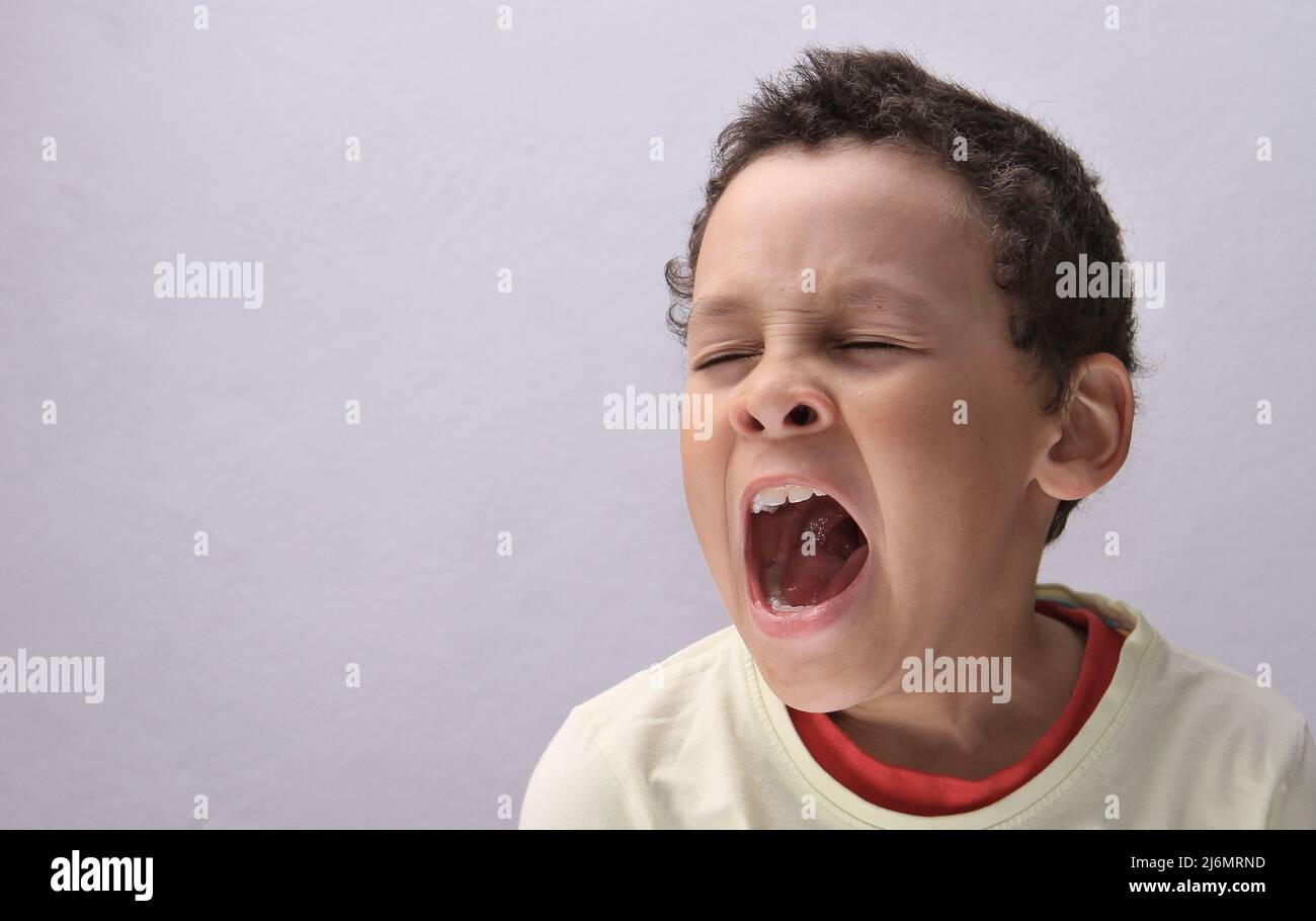 boy shouting with open mouth with people stock image stock photo Stock ...