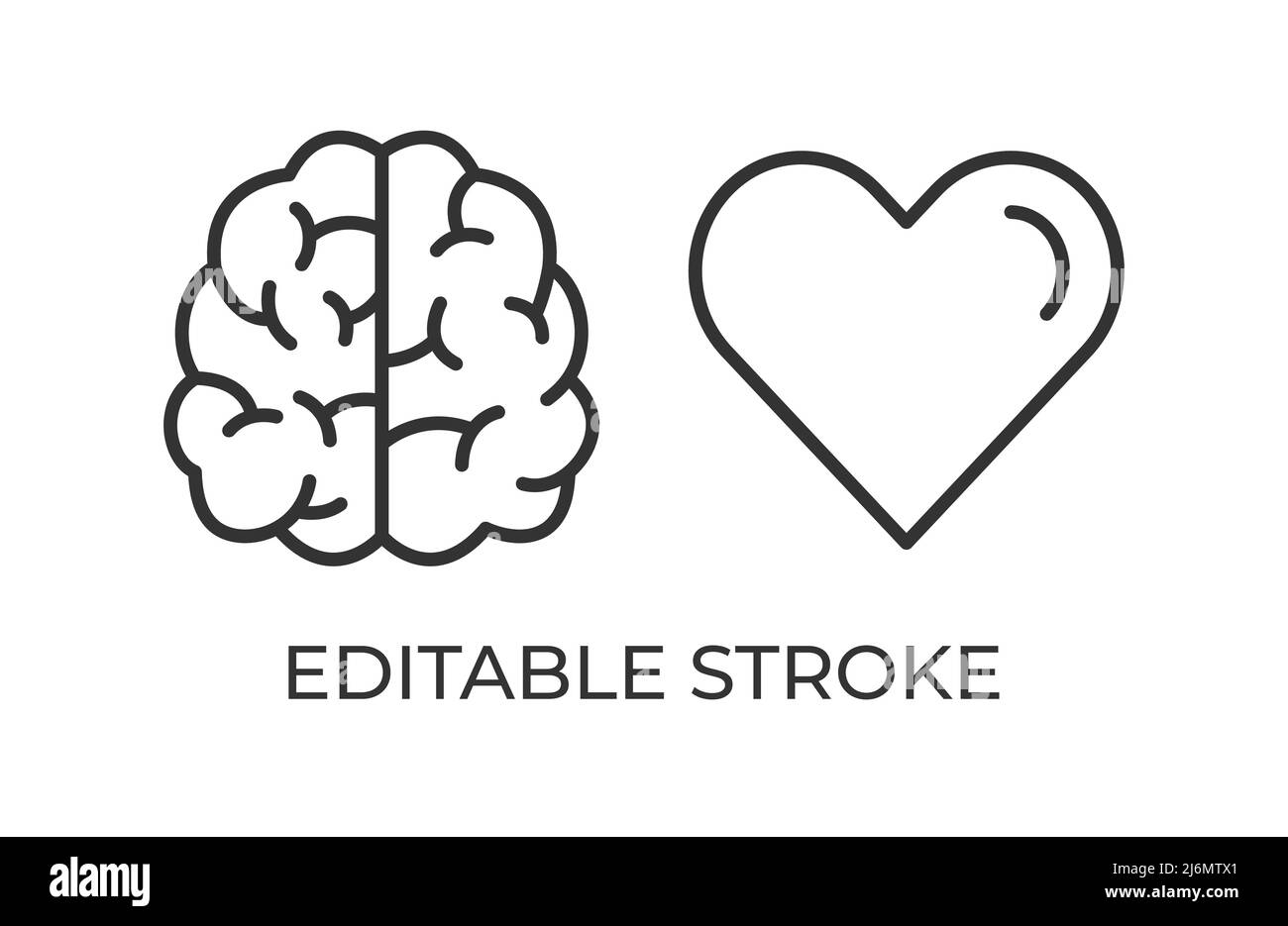Brain heart balance. The struggle of emotions and rational thinking ...