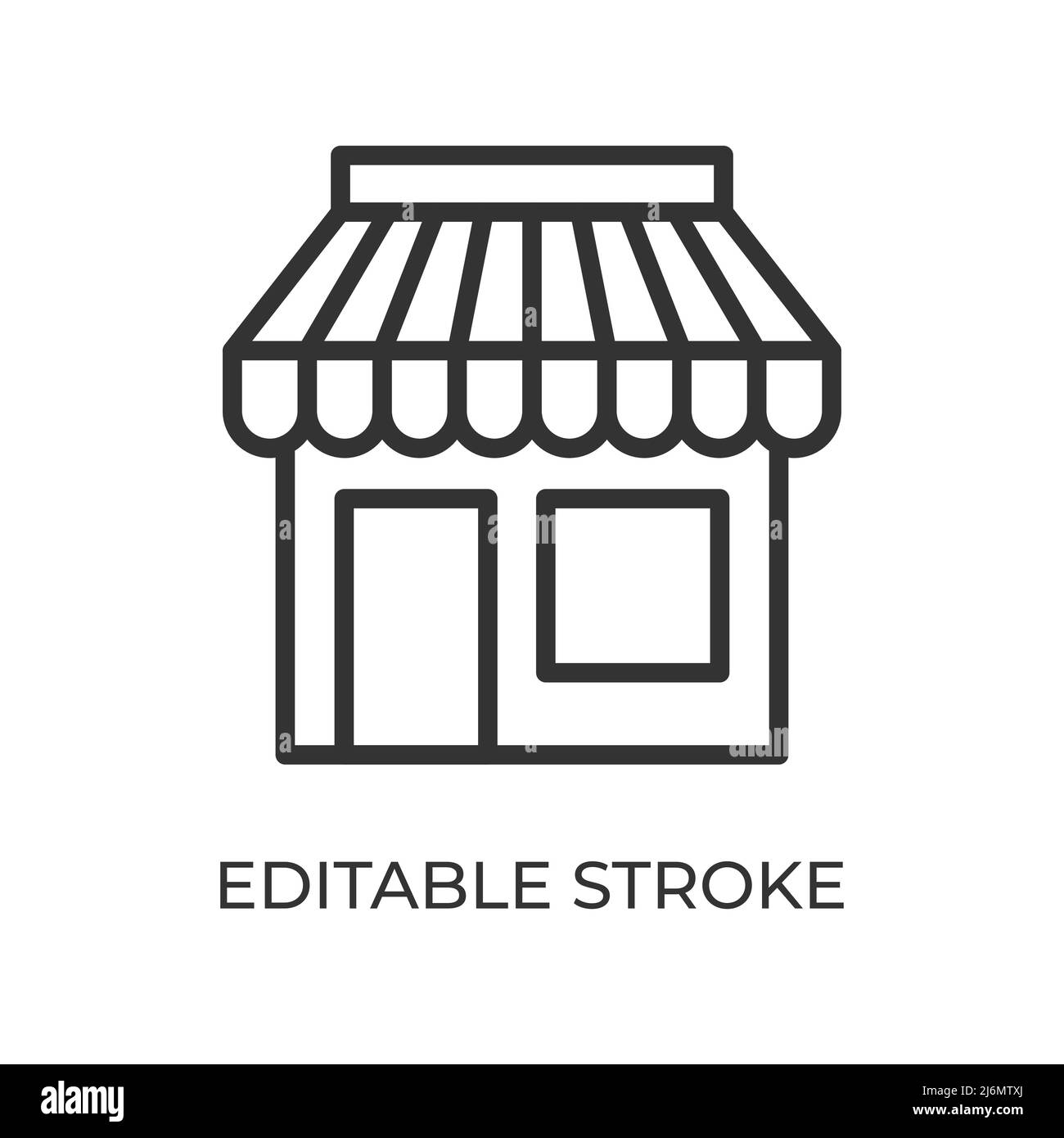 Bakery front line icon. Candy store or coffee shop. Vector illustration ...