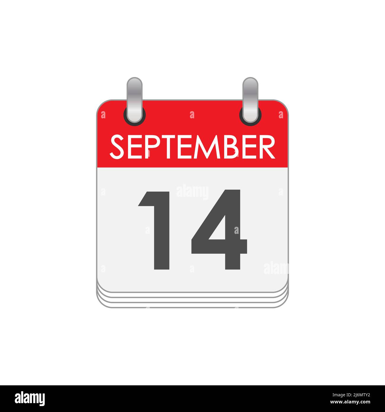 SEPTEMBER 14. A leaf of the flip calendar with the date of SEPTEMBER 14 ...