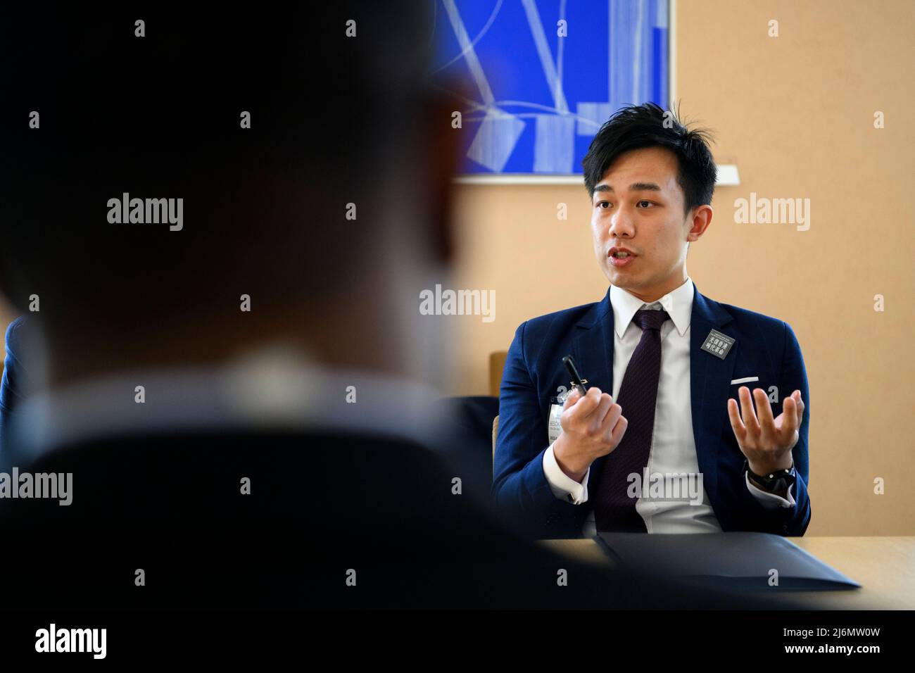 Hong Kong activist Finn Lau, founder of Stand with Hong Kong and Hong Kong Liberty, photographed ...