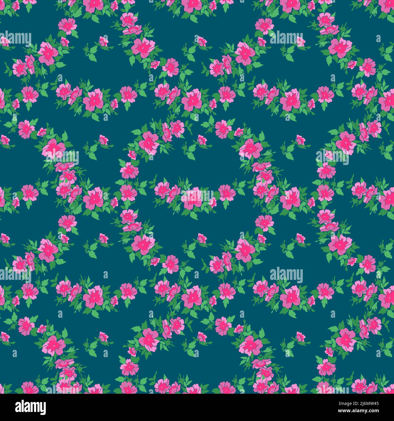 Hand draw sakura branches with flowers. Abstract background floral ...