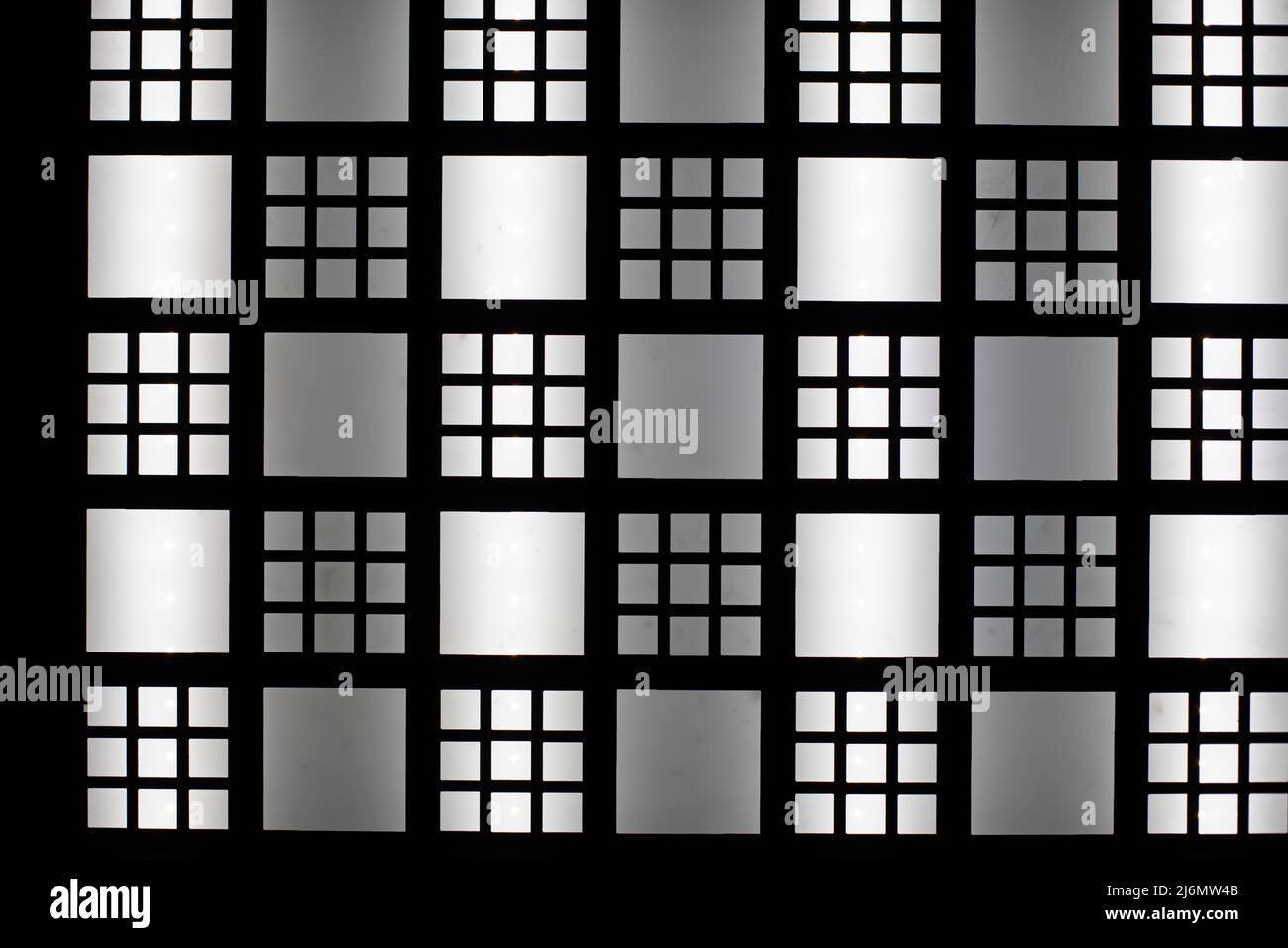 Lamp in ceiling. Texture of lamp in elevator. Transition from lines ...