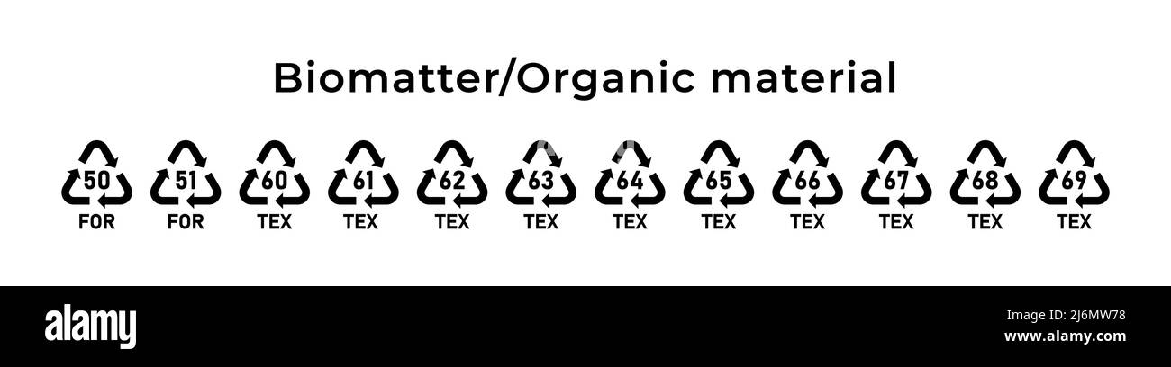 Recycling biomatter or organic material mark. Ecological recycling ...