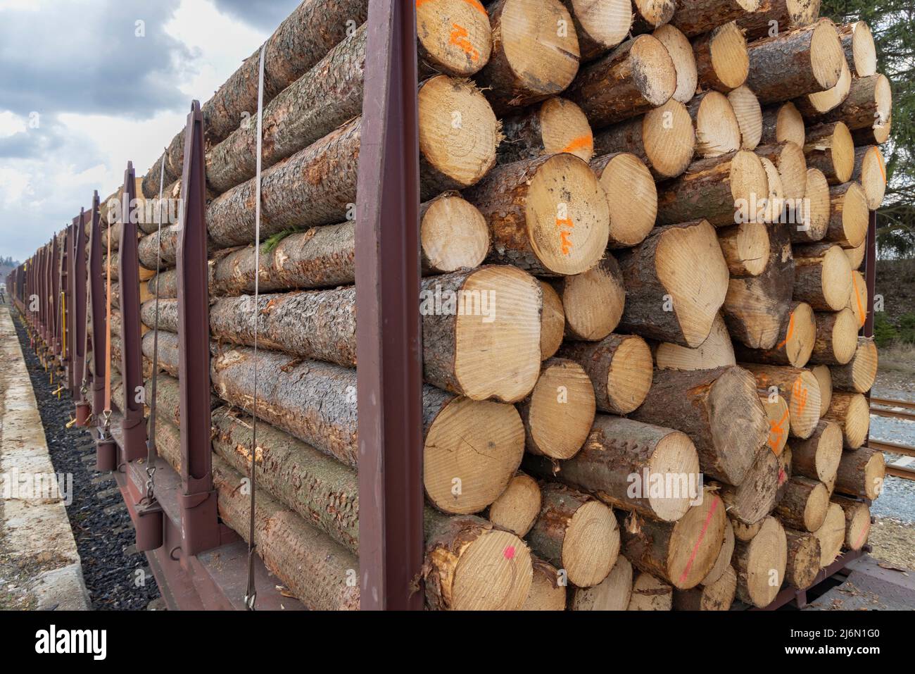 Timber transport wagon hi-res stock photography and images - Alamy