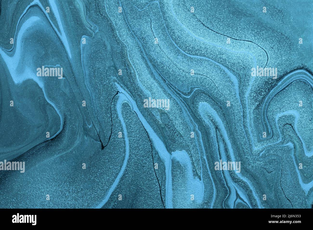 Abstract fluid art background navy blue and cerulean colors. Liquid ...