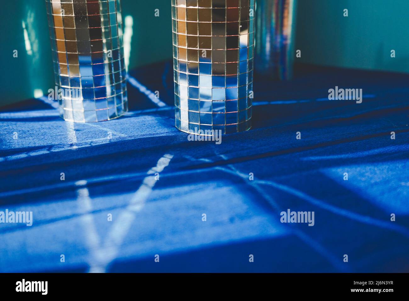 Background of a retro disco set in scale Stock Photo - Alamy