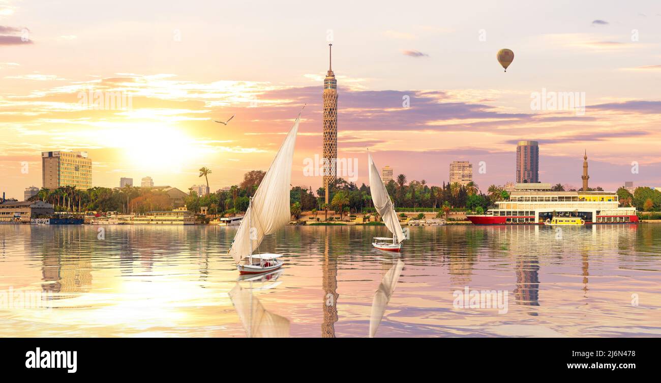 Cairo tower sunset egypt hi-res stock photography and images - Alamy