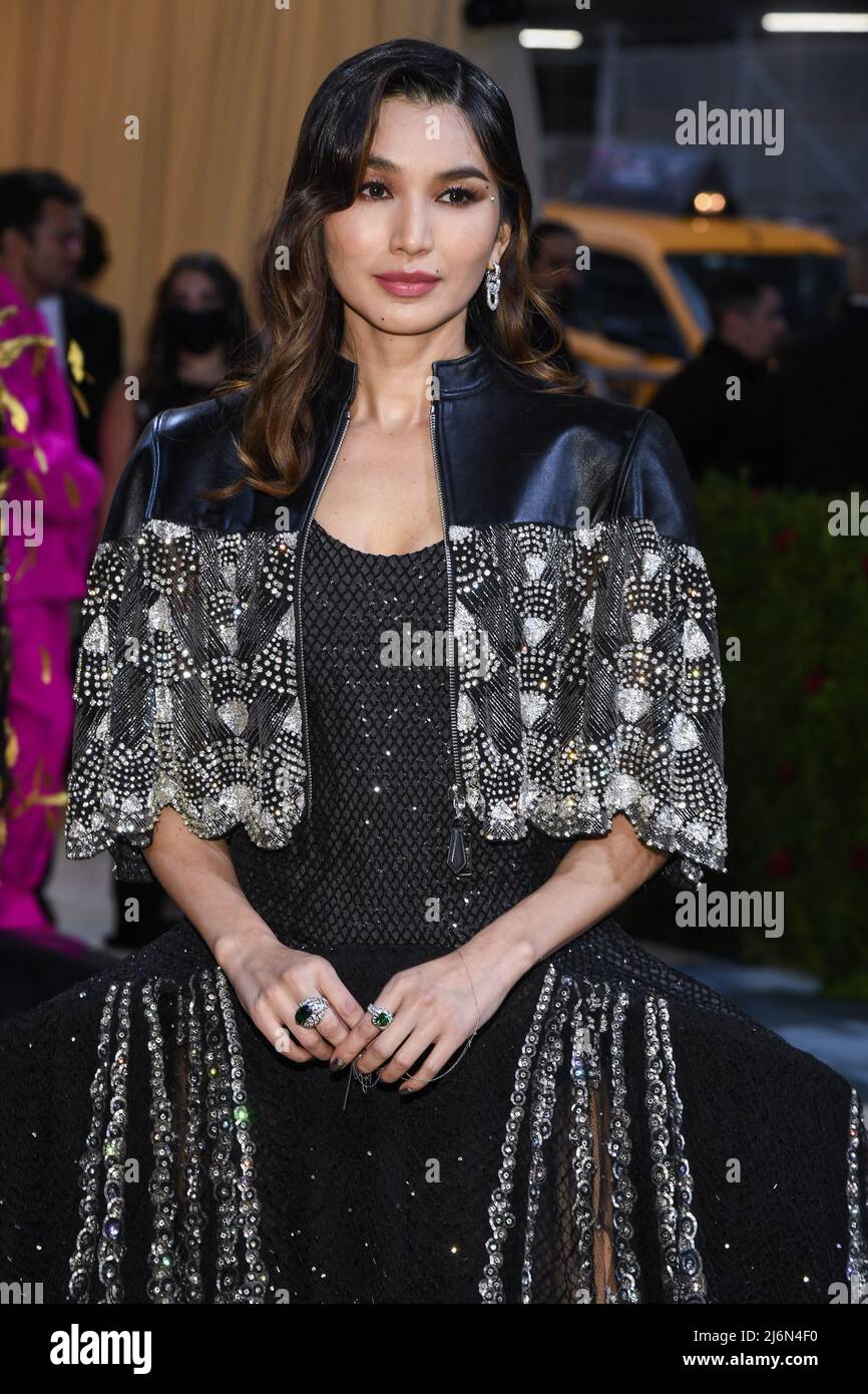 Gemma Chan walking on the red carpet at the 2022 Metropolitan Museum of ...