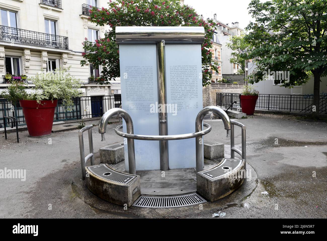 Artesian Well in La Butte aux Cailles - Paris - France Stock Photo - Alamy