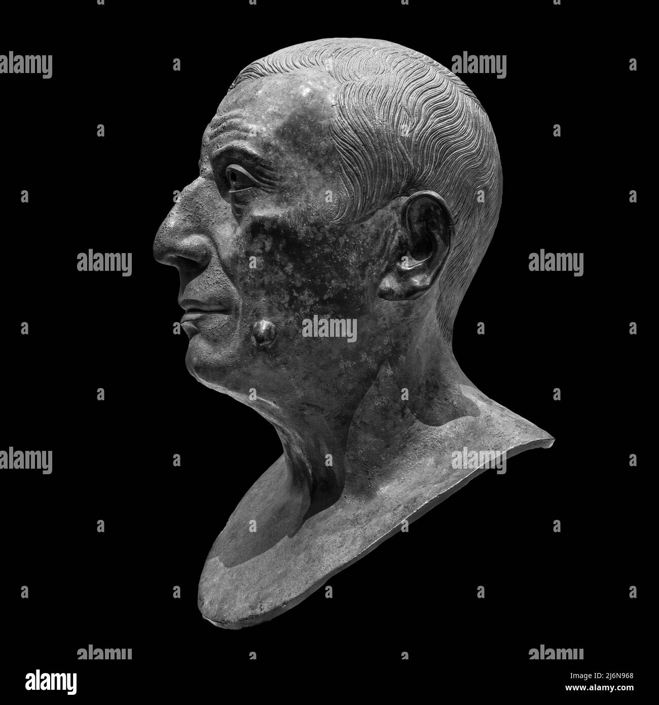 Copy of ancient statue Lucius Caecilius Iucundus. Head and shoulders ...