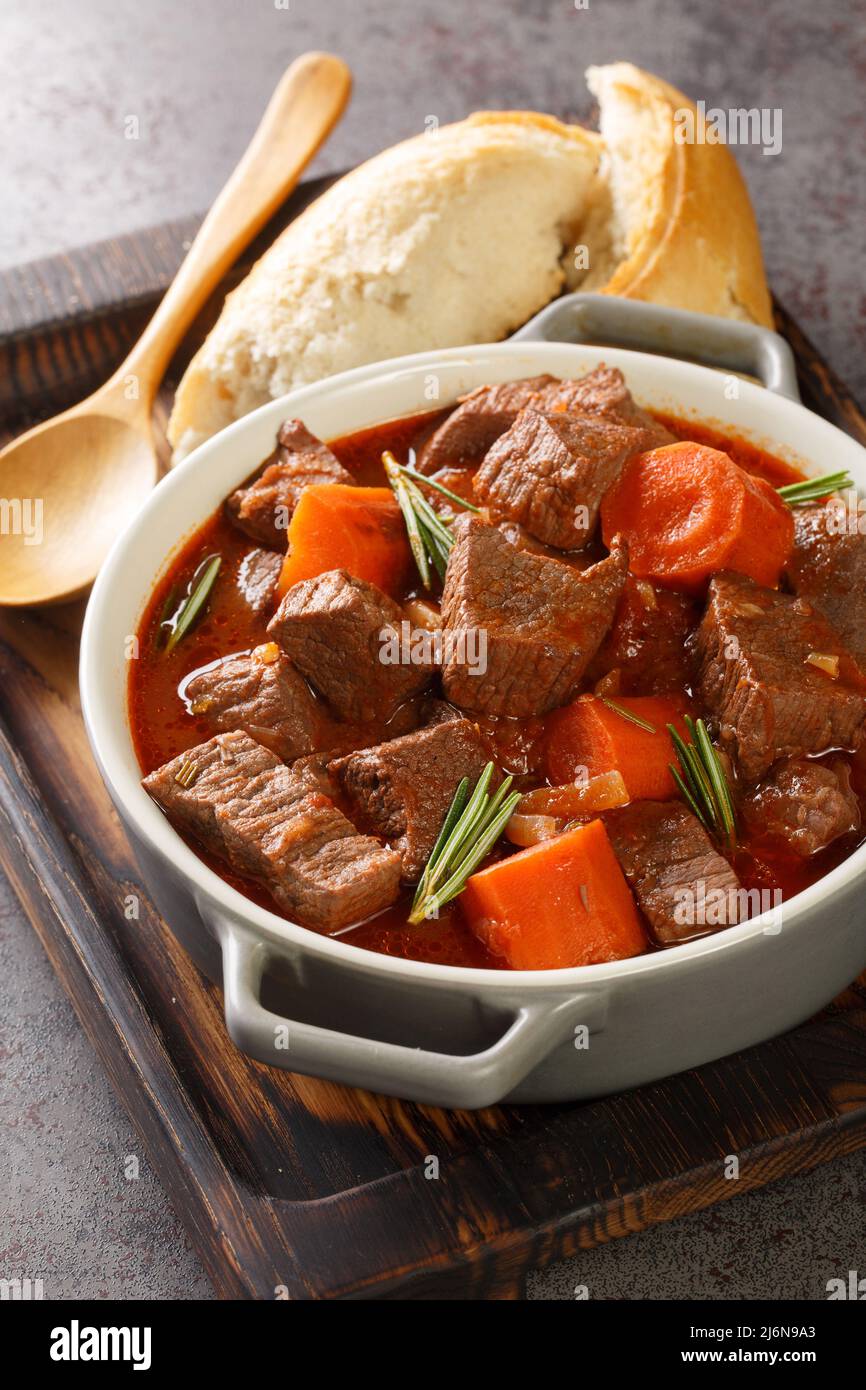 Daube Provencal French braised beef red wine, and vegetable stew ...