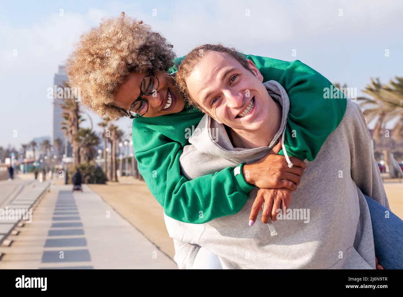 Laughing young woman her boyfriend hi-res stock photography and images ...