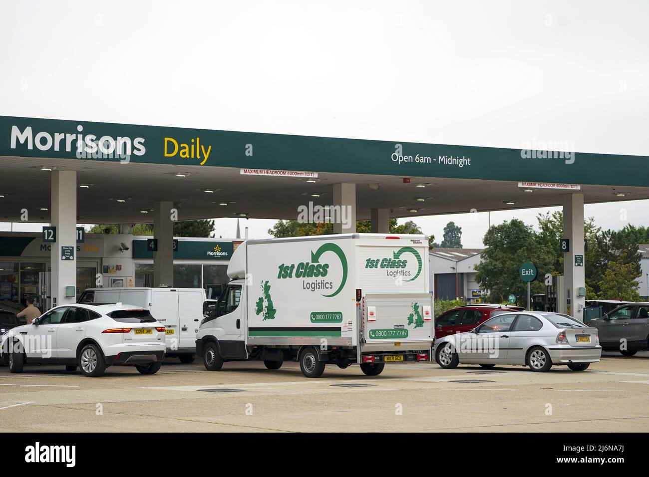 File photo dated 07/10/21 of Motorists queuing for fuel at a Morrisons ...