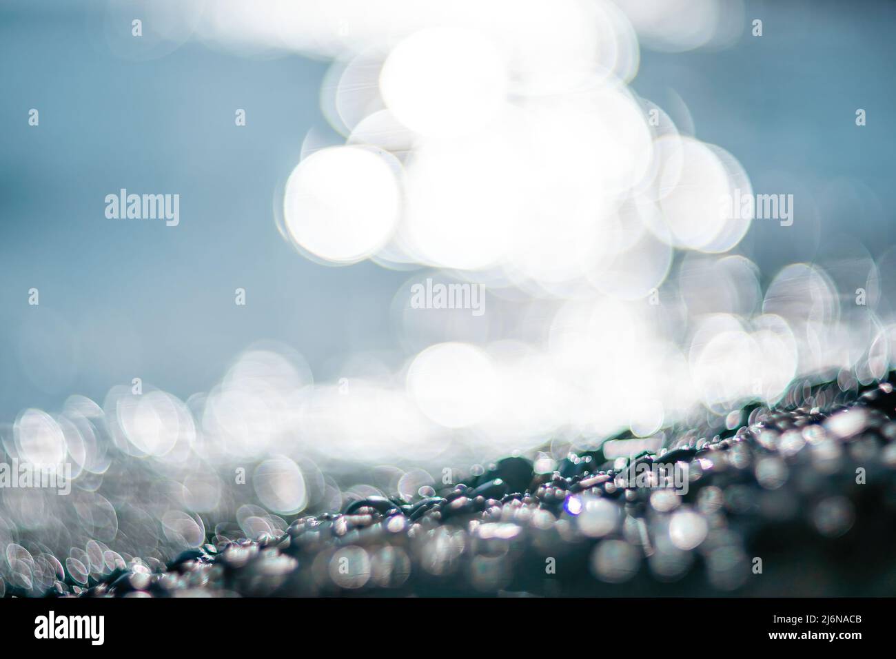 Abstract nature summer ocean sunset sea background. Small waves on ...