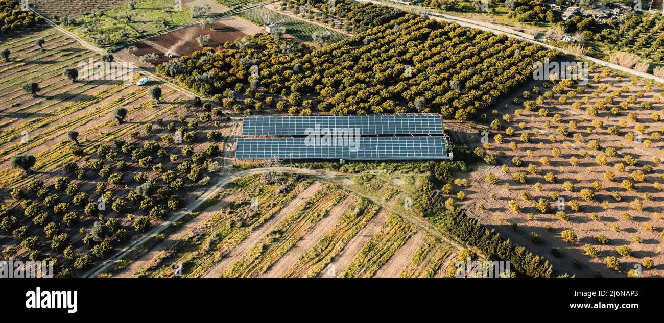 renewable solar energy for agriculture Stock Photo - Alamy