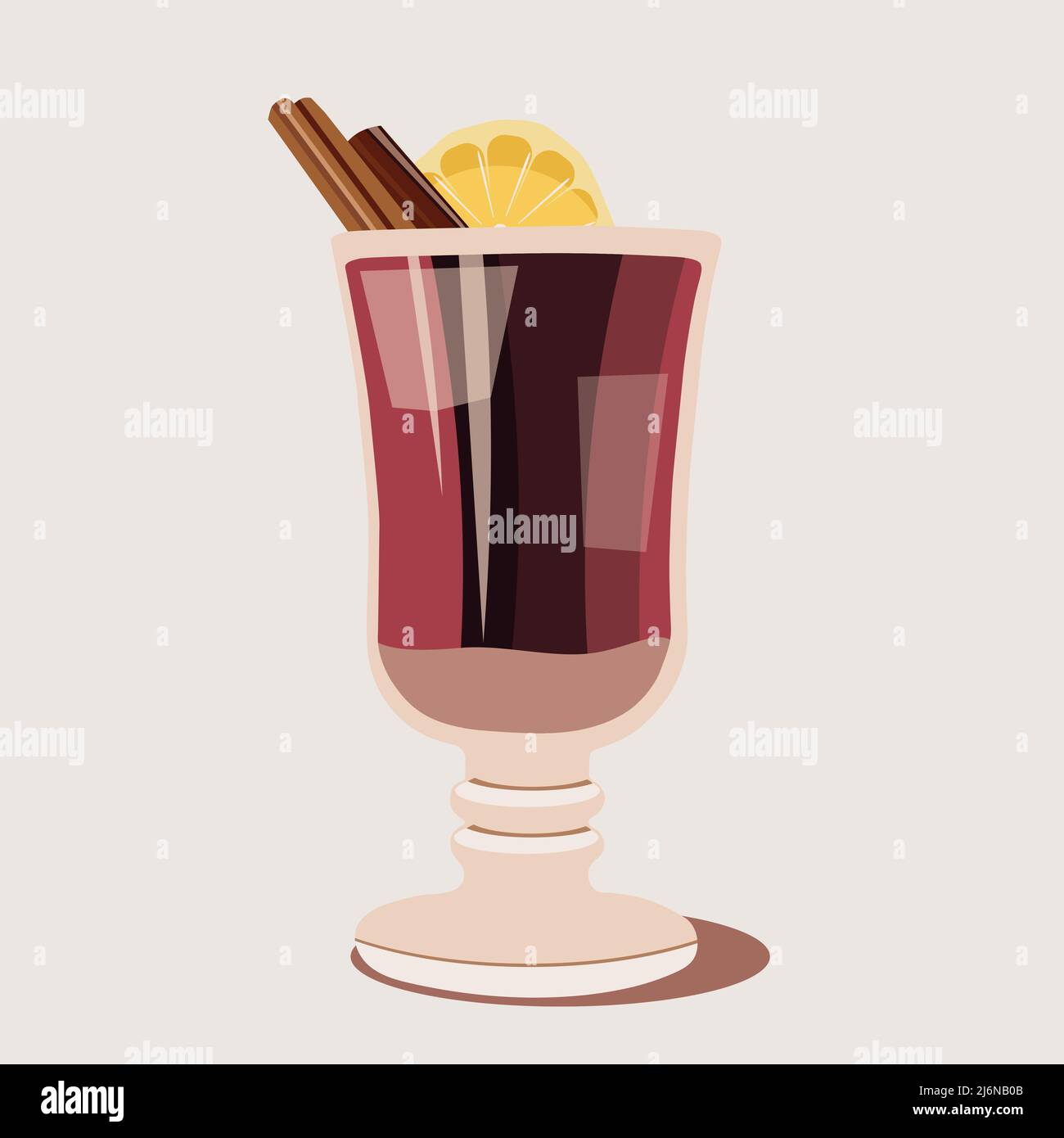 Cup hot wine spices Stock Vector Images - Alamy