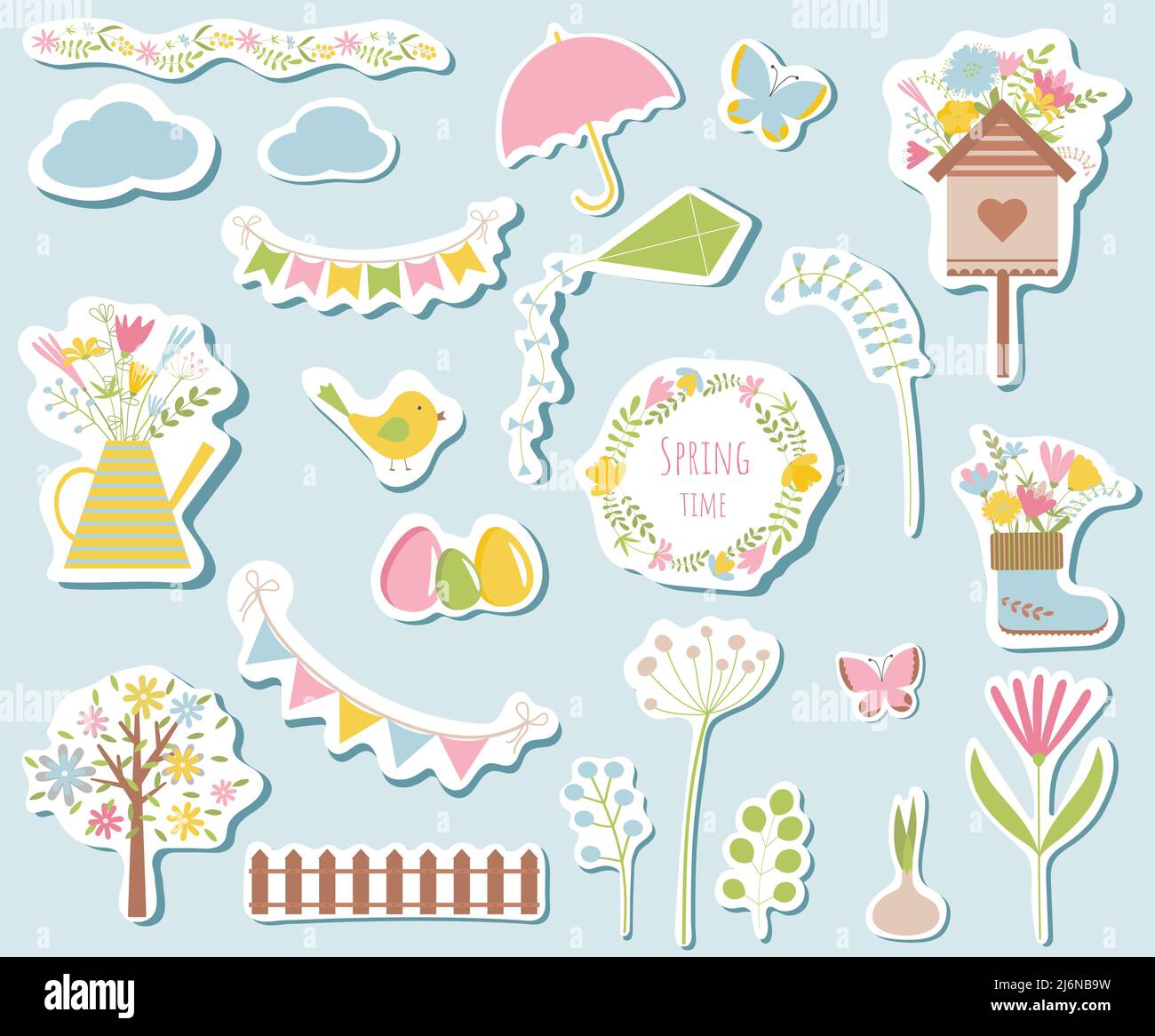 Floral butterfly stickers hi-res stock photography and images - Alamy