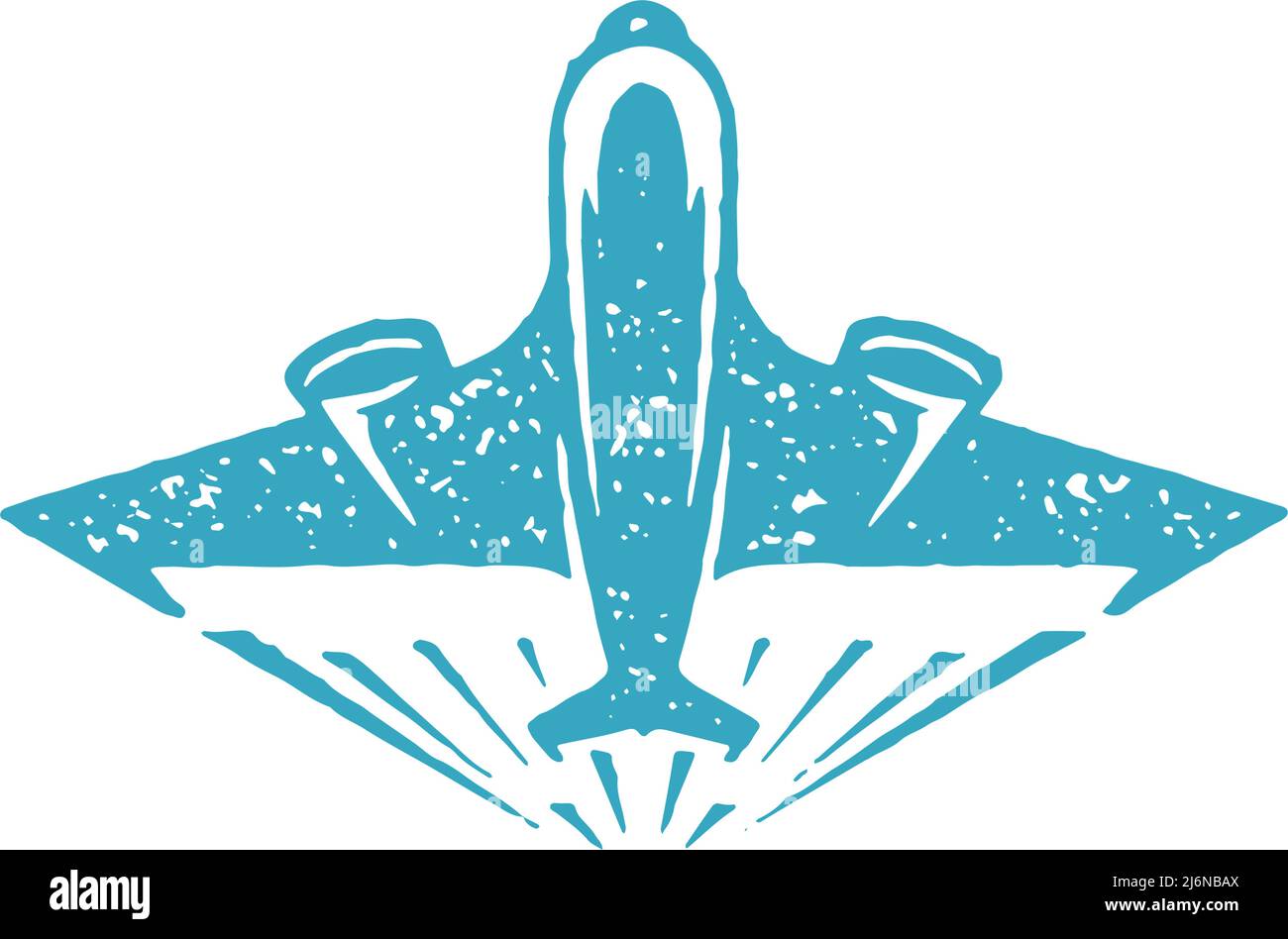 Flying modern aircraft speed passenger or cargo transportation symbol ...