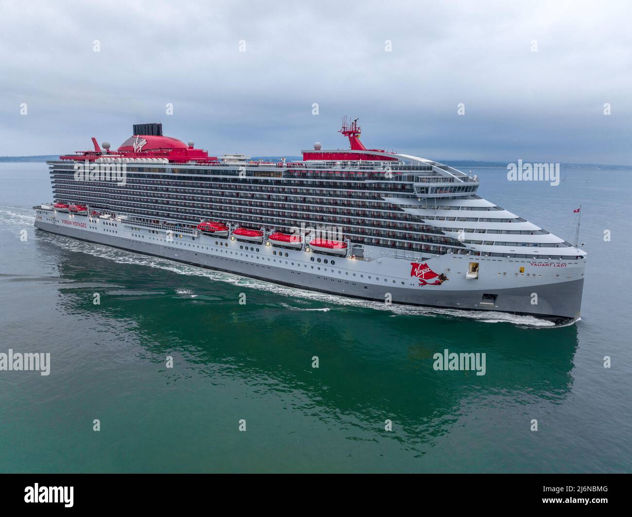 Valiant lady cruise ship by Virgin Voyages arriving at Portsmouth ...