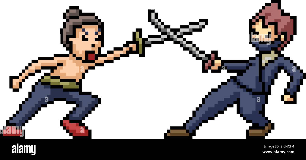 Pixel ninja Stock Vector Images - Alamy