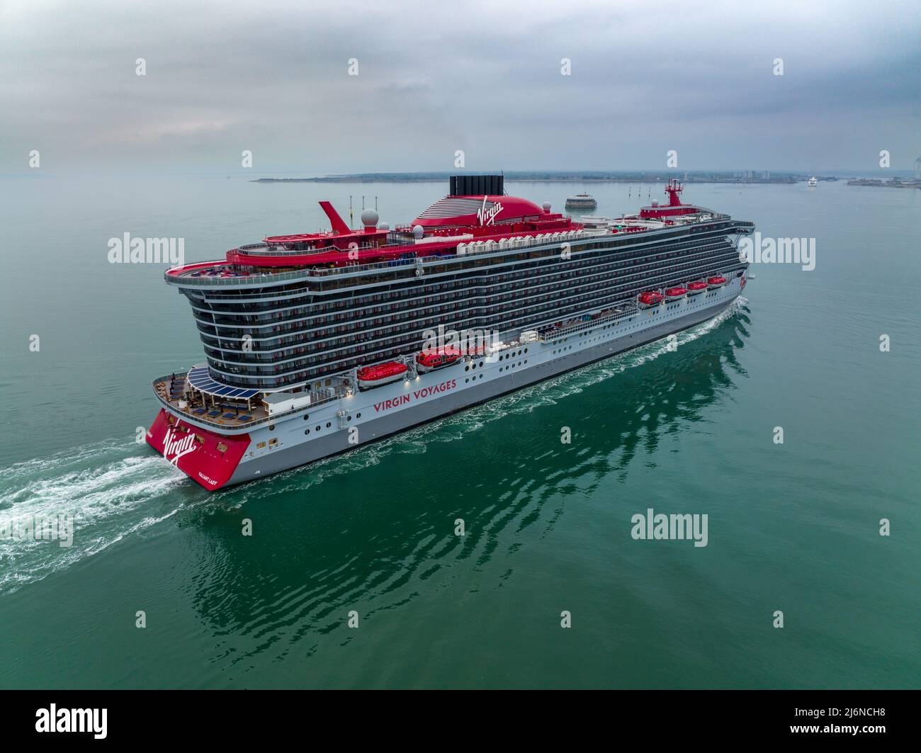 Valiant lady cruise ship by Virgin Voyages arriving at Portsmouth ...