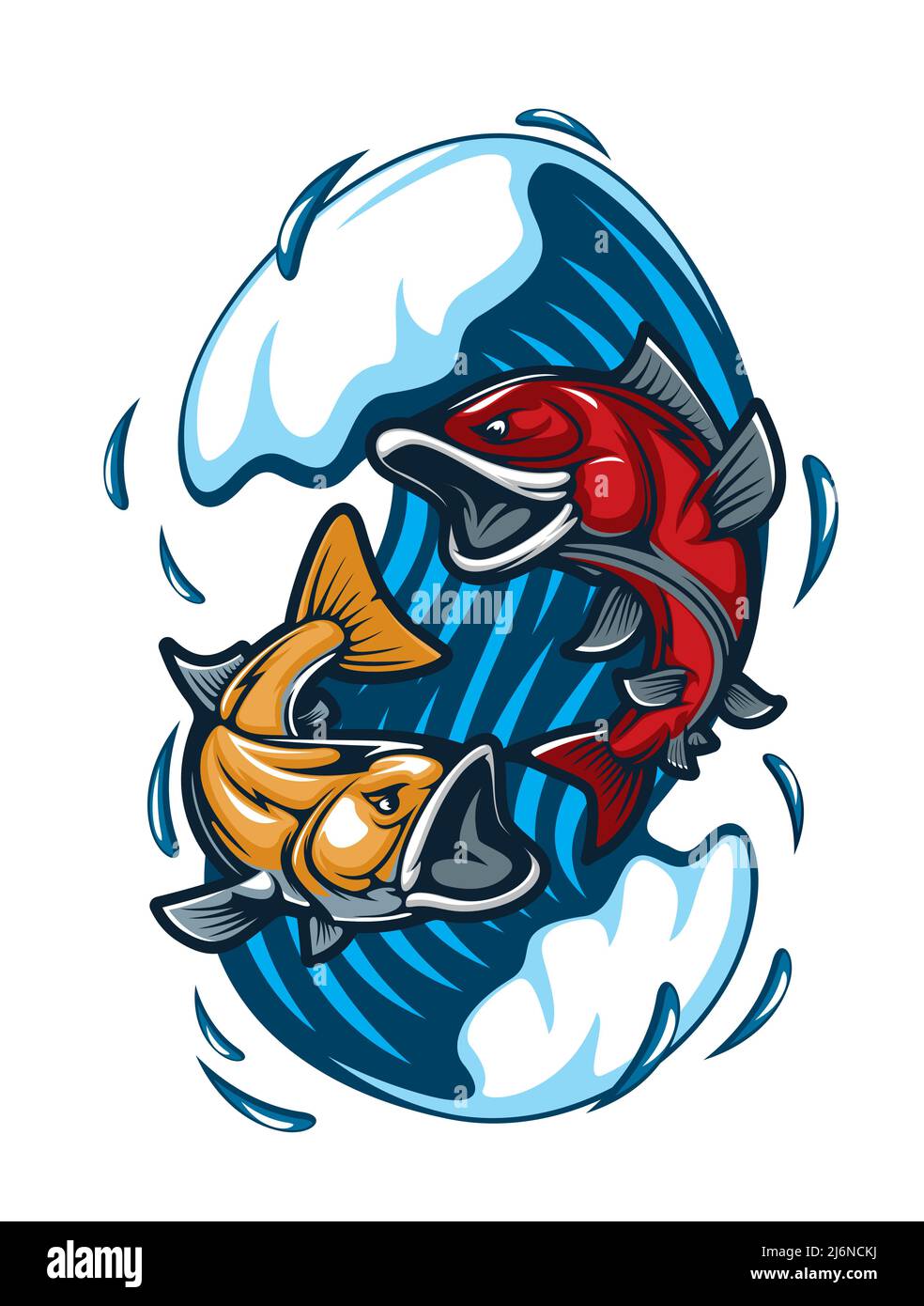 Angry cartoon catfish fish hi-res stock photography and images - Alamy