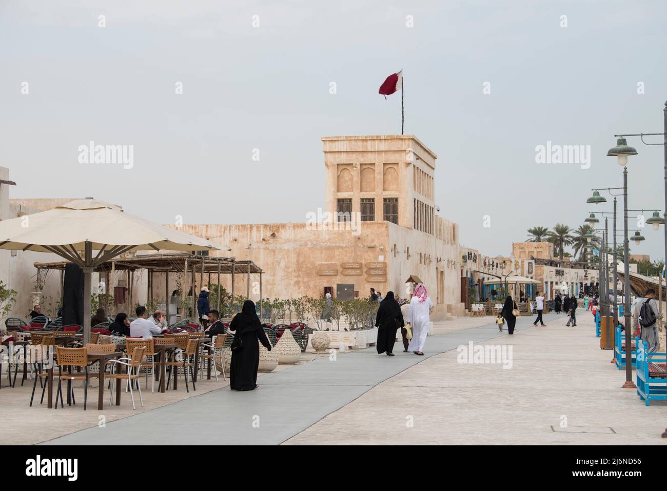 Doha ,Qatar - February 01,2020 : New souk Al Wakrah waterfront ...