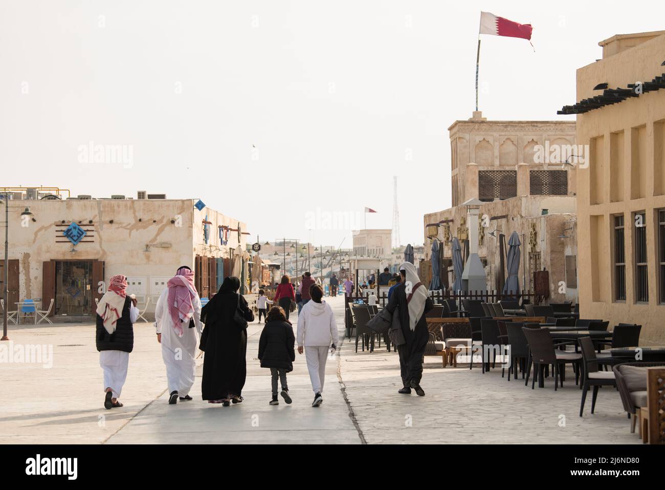 Doha ,Qatar - February 01,2020 : New souk Al Wakrah waterfront ...
