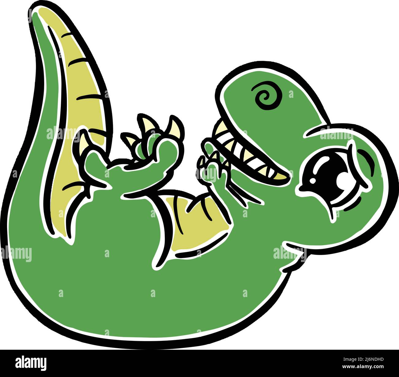 Cute Cartoon Dinosaur Illustration for Children Looking Happy Vector ...