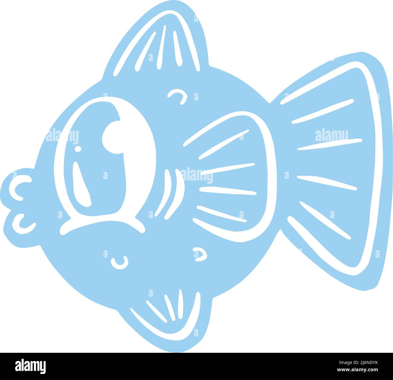 Cartoon Style Fish Goldfish Icon or Logo Idea for Fishing Stock Vector ...