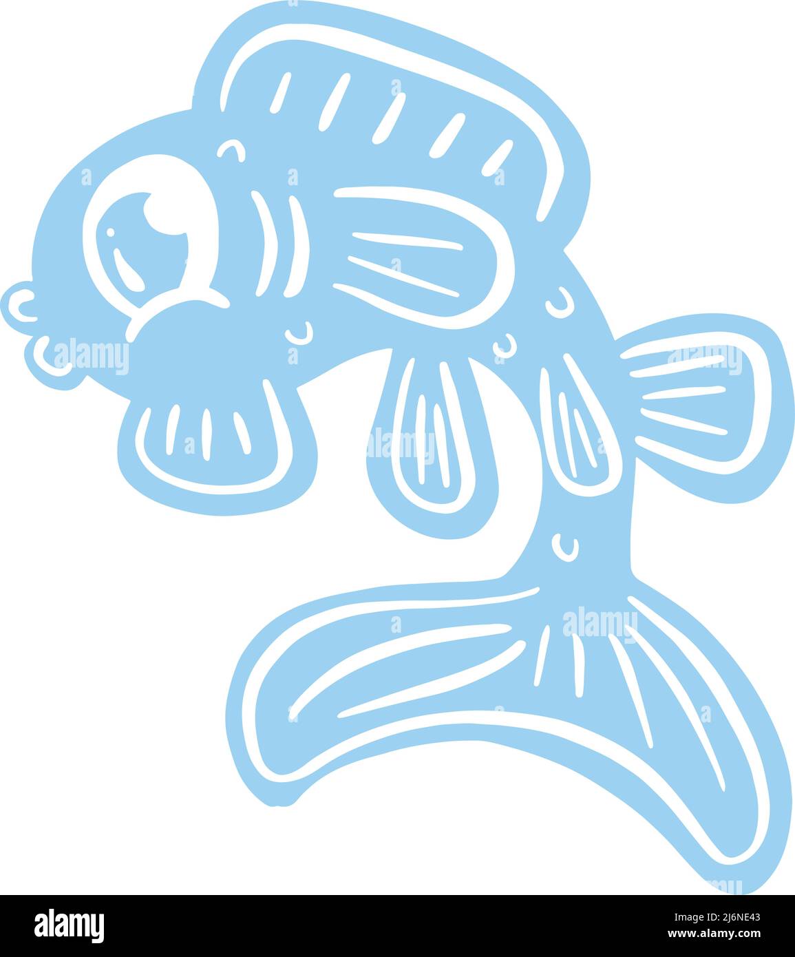 Cartoon Style Fish Goldfish Icon or Logo Idea for Fishing Stock Vector ...
