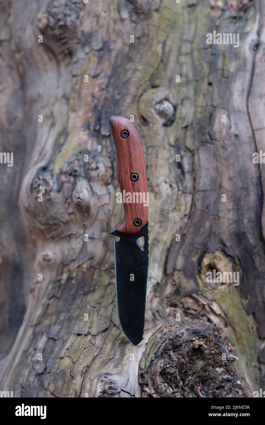 Knife in hand outdoor Stock Photo - Alamy
